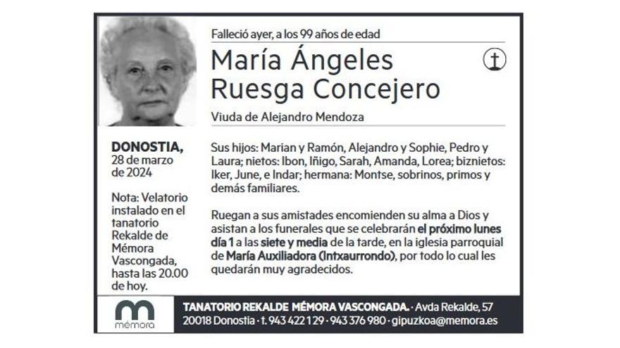 MARIA ANGELES RUESGA CONCEJERO