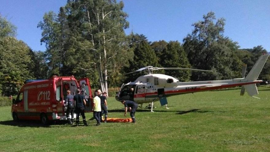 Herida al caerse con la bici en el Señorío de Bertiz