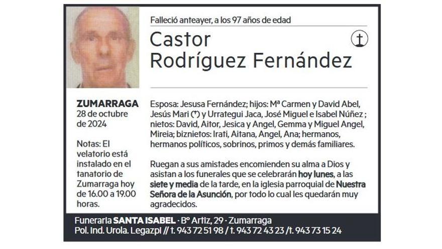 CASTOR RODRIGUEZ FERNANDEZ