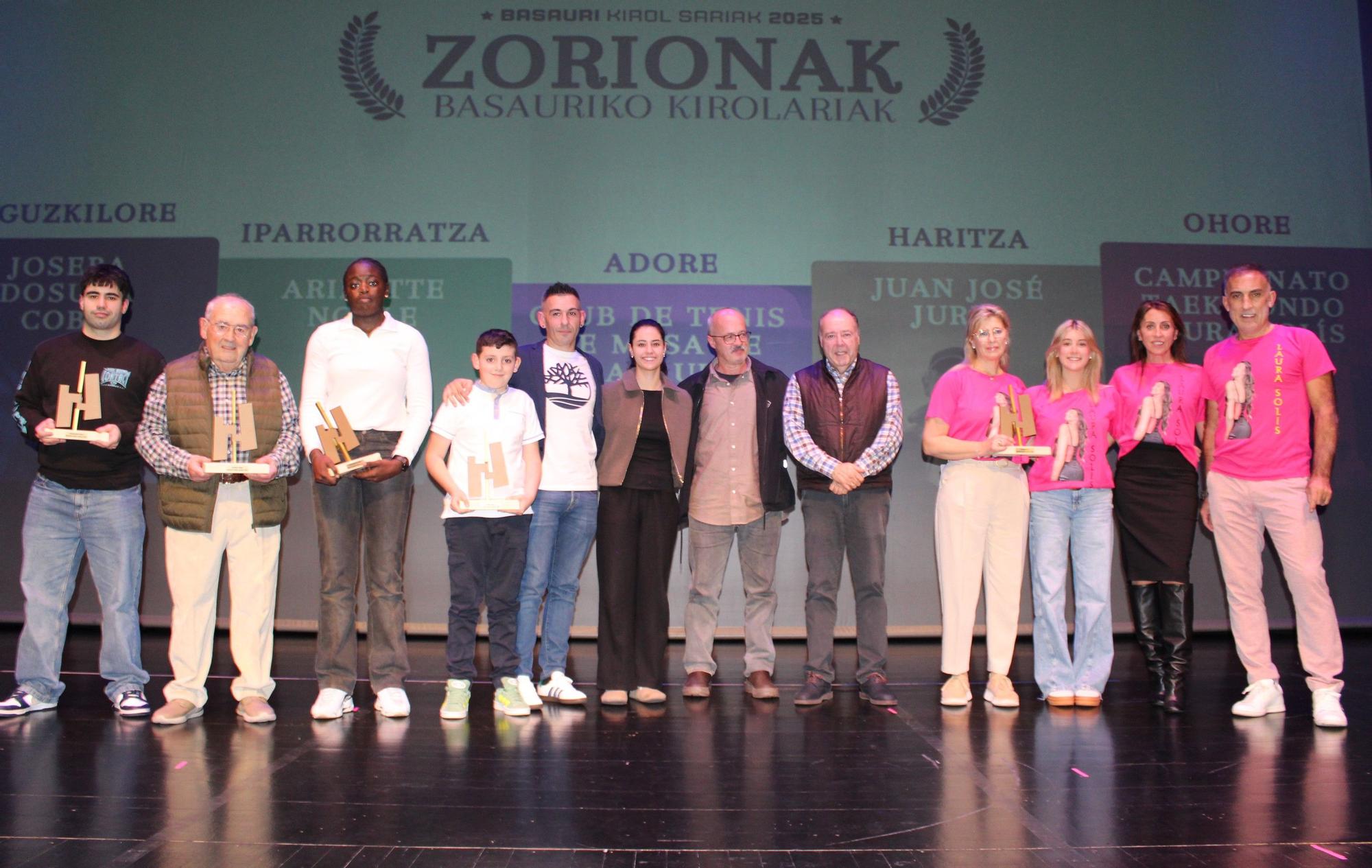 El deporte de Basauri se viste de gala y premia a sus figuras