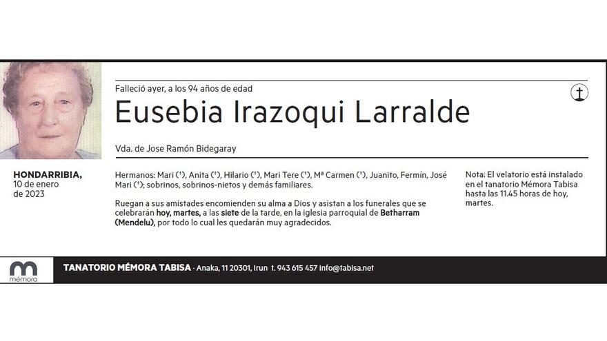 Eusebia Irazoqui Larralde