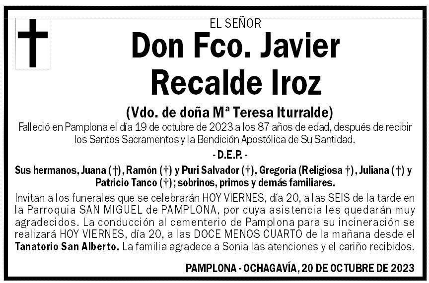 Fco. Javier Recalde Iroz