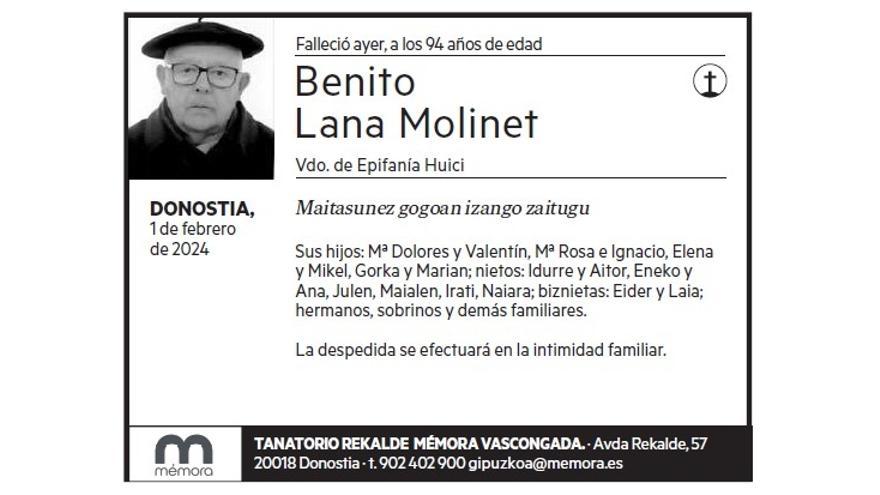 BENITO LANA MOLINET