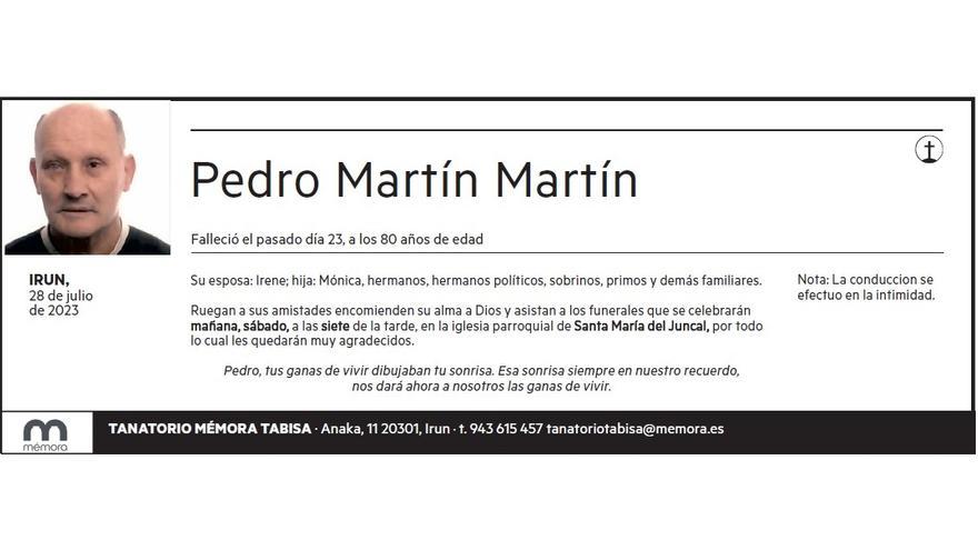 PEDRO MARTIN MARTIN