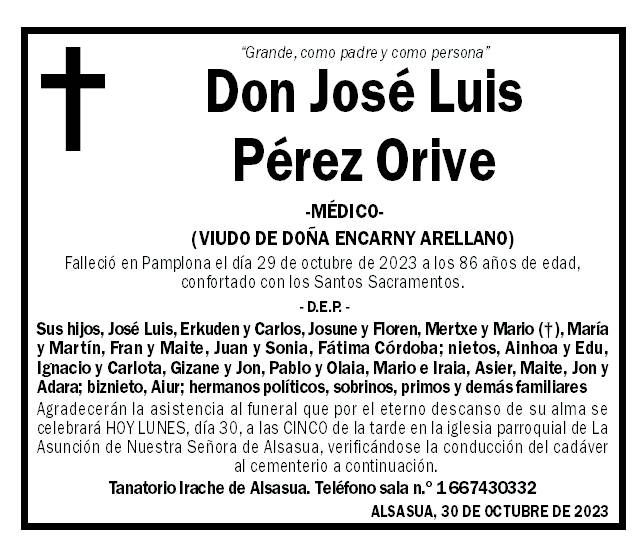 José Luis Pérez Orive