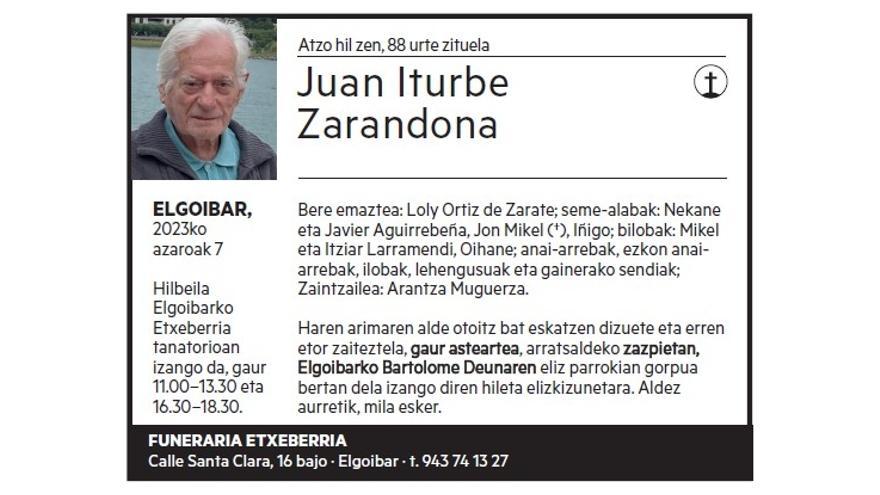 JUAN ITURBE ZARANDONA