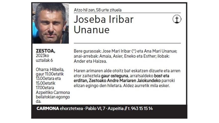 JOSEBA IRIBAR UNANUE