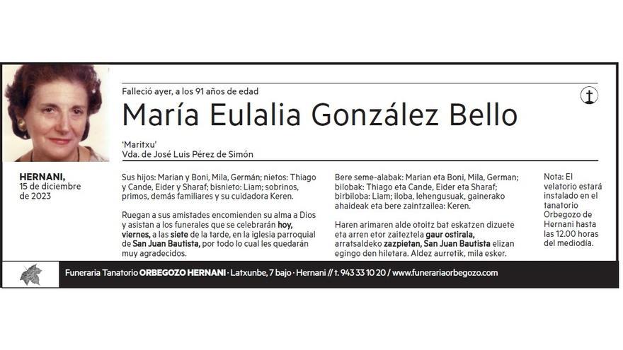 María Eulalia González Bello