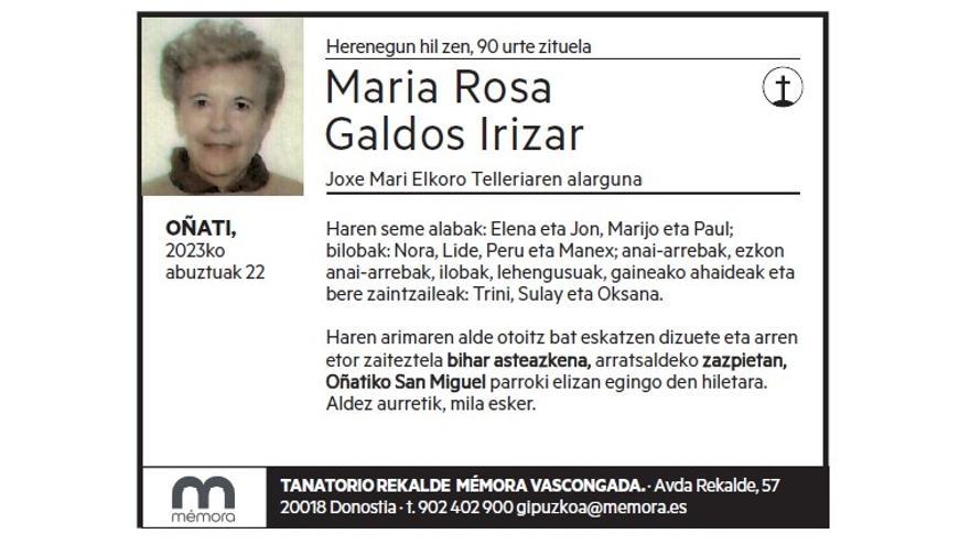 Maria Rosa Galdos Irizar