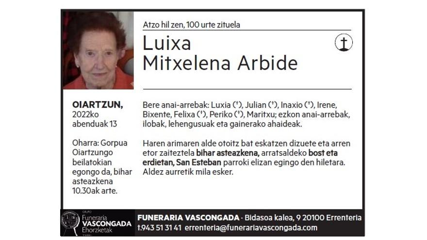 Luixa Mitxelena Arbide