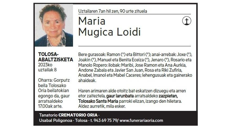MARIA MUGICA LOIDI