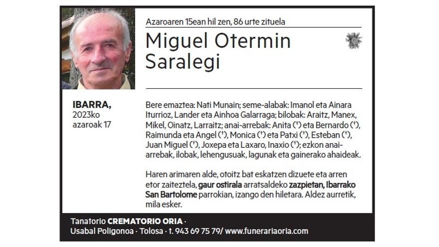 MIGUEL OTERMIN SARALEGI