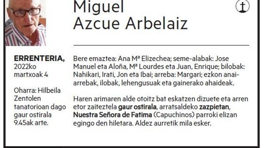 Miguel Azcue Arbelaiz