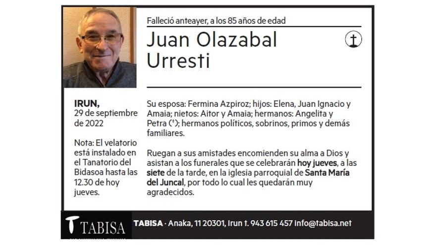 JUAN OLAZABAL URRESTI