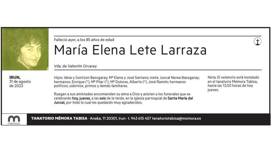 María Elena Lete Larraza