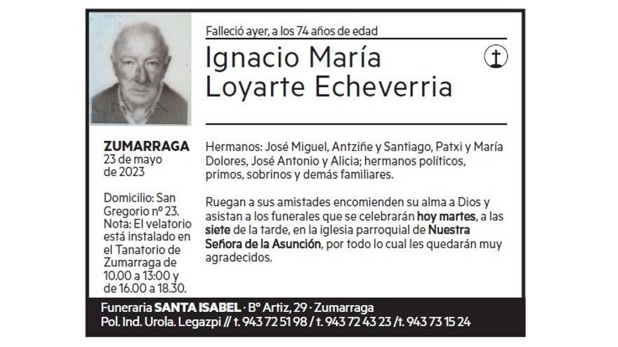 IGNACIO MARIA LOYARTE ECHEVARRIA