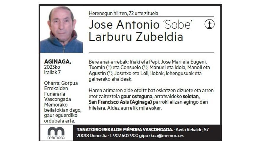 JOSE ANTONIO LARBURU ZUBELDIA