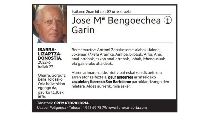 JOSE Mª BENGOECHEA GARIN