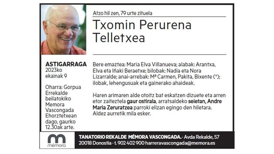 TXOMIN PERURENA TELLETXEA