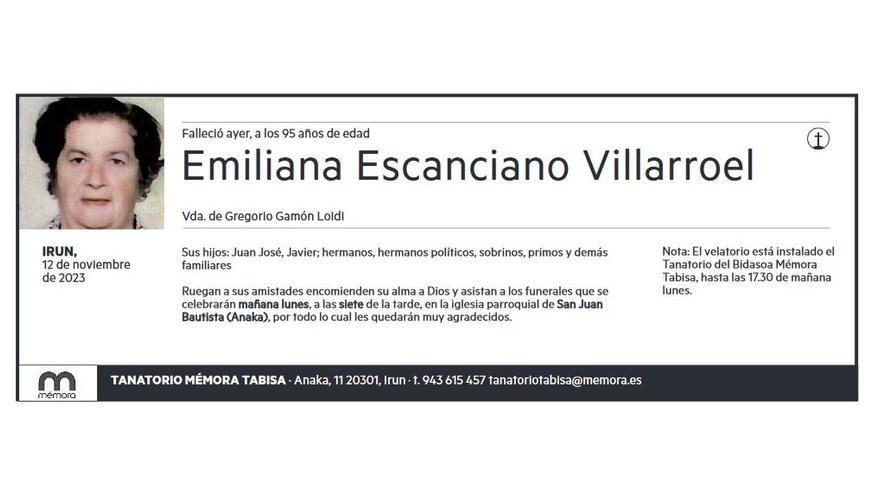 EMILIANA ESCANCIANO VILLARROEL
