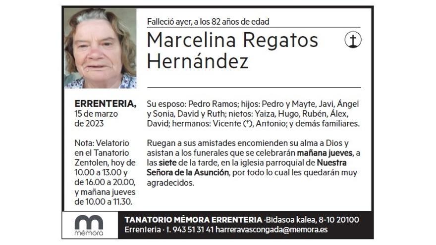 MARCELINA REGATOS HERNANDEZ