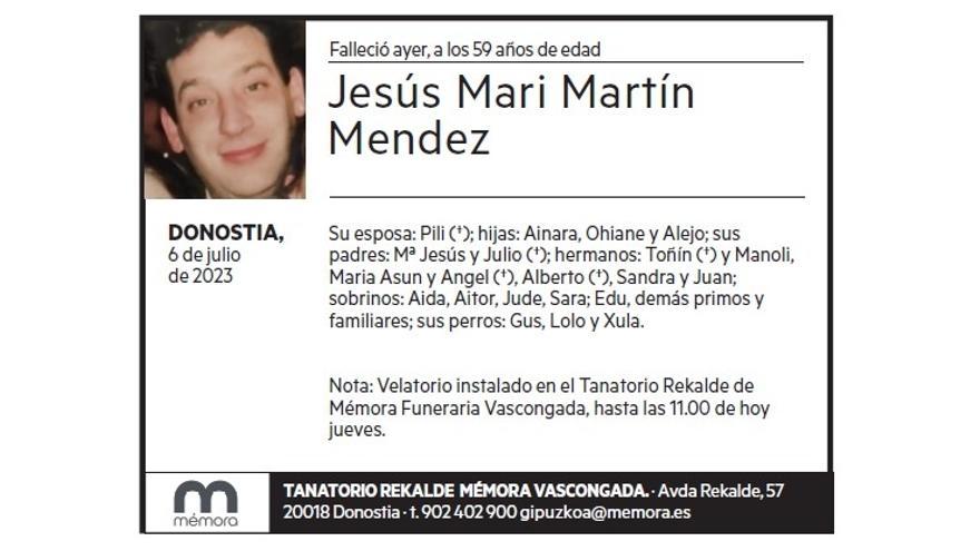 JESUS MARI MARTIN MENDEZ
