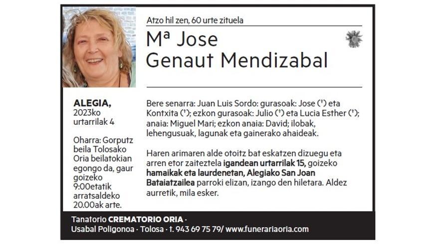 Mª Jose Genaut Mendizabal