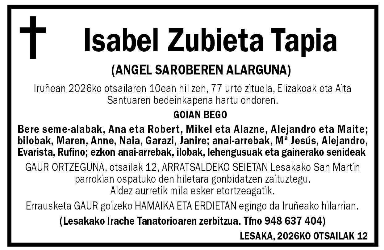 Isabel Zubieta Tapia