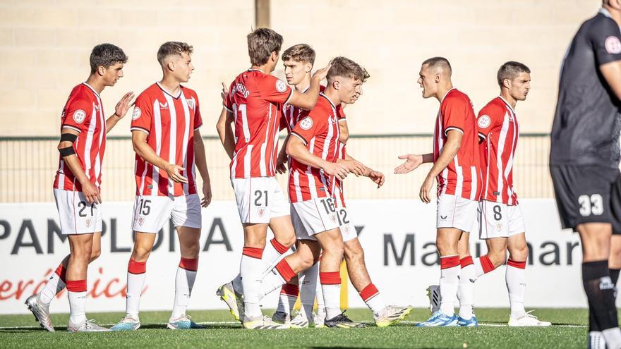 El Bilbao Athletic fulmina a la Mutilvera en media hora