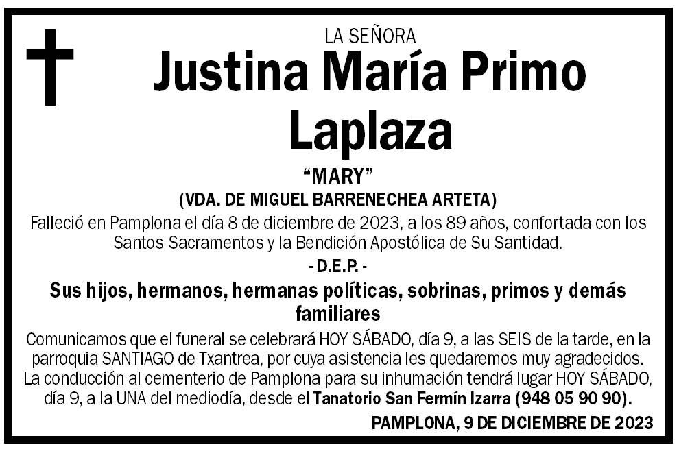 Justina María Primo Laplaza
