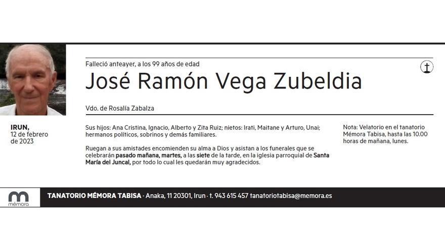 José Ramón Vega Zubeldia