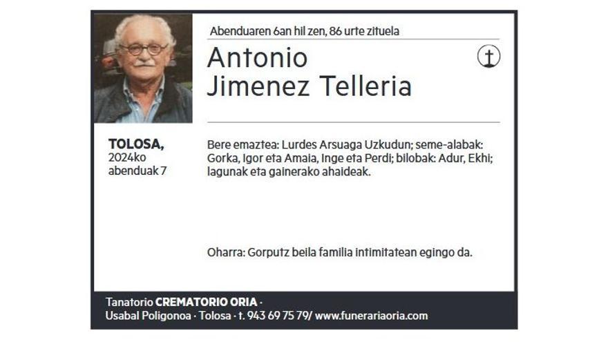 ANTONIO JIMENEZ TELLERIA