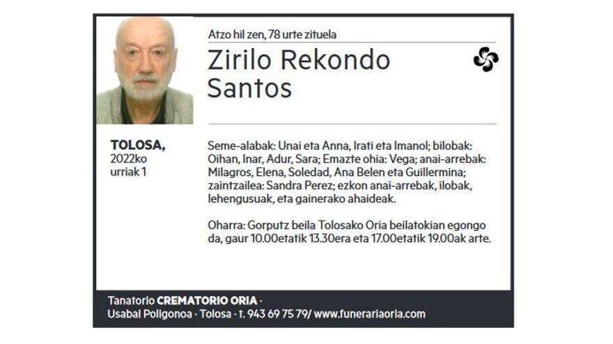 ZIRILO REKONDO SANTOS