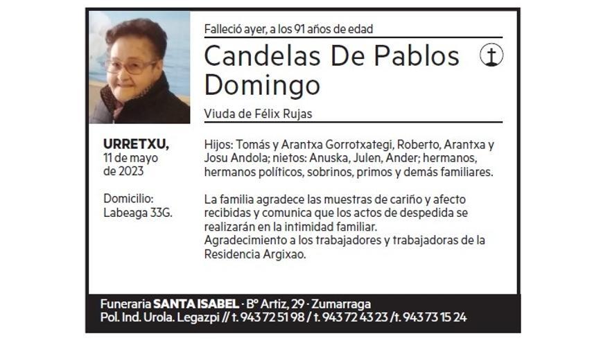 CANDELAS DE PABLOS DOMINGO