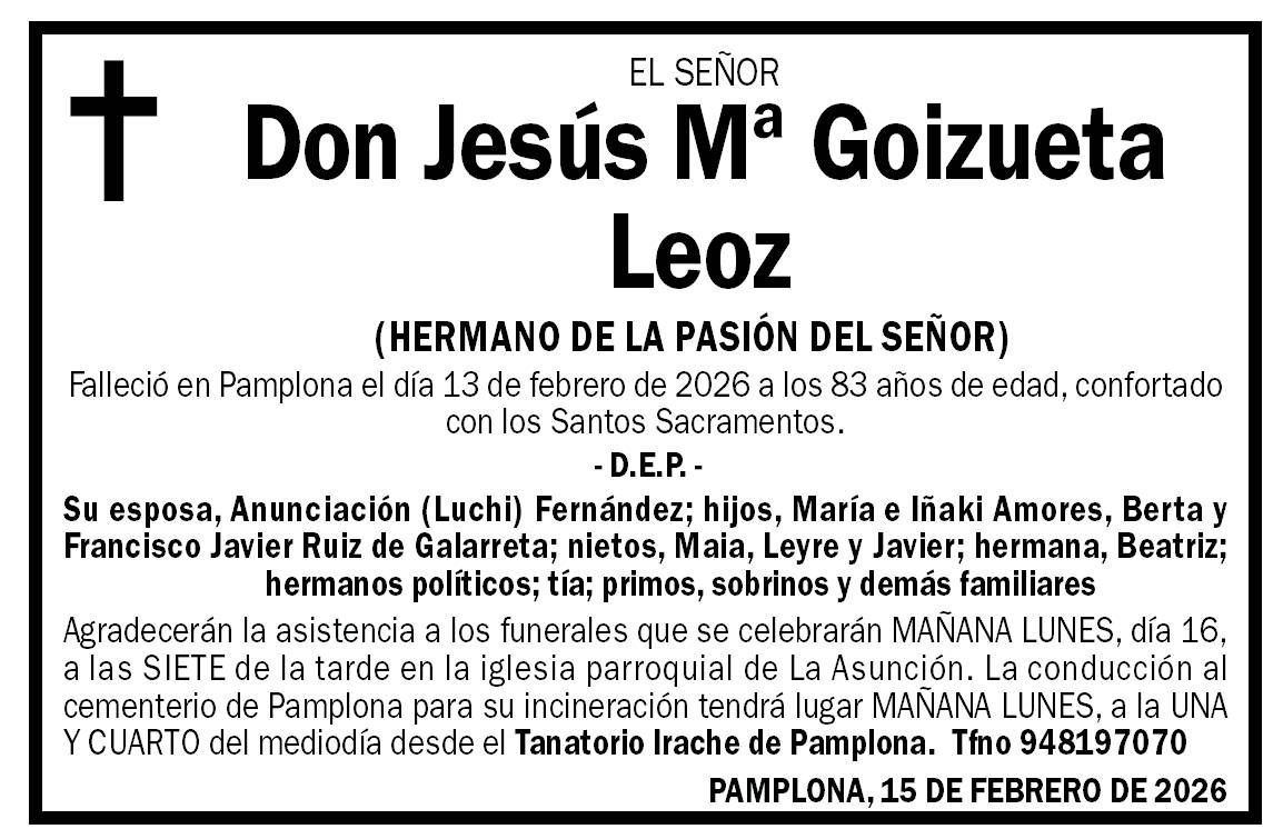 Jesús Mª Goizueta Leoz