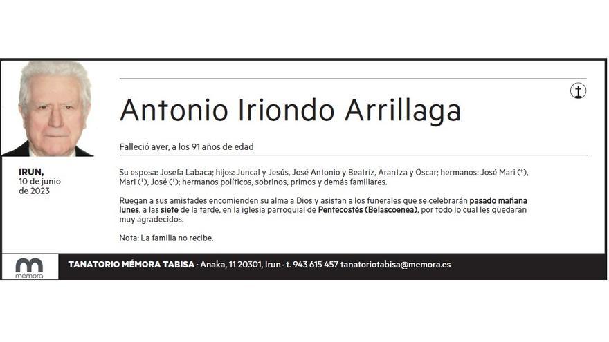 ANTONIO IRIONDO ARRILLAGA