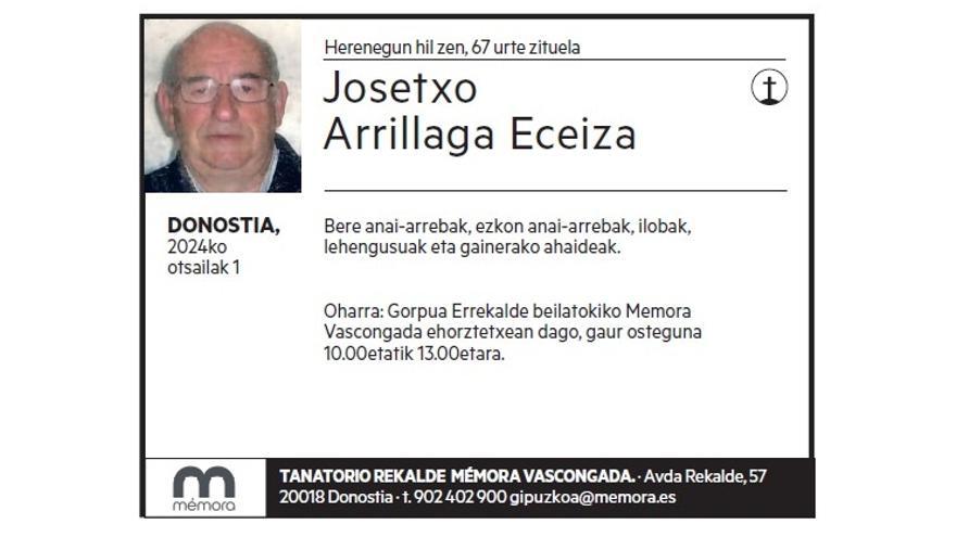 JOSETXO ARRILLAGA ECEIZA