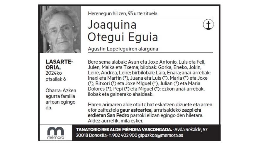 Joaquina Otegui Eguia