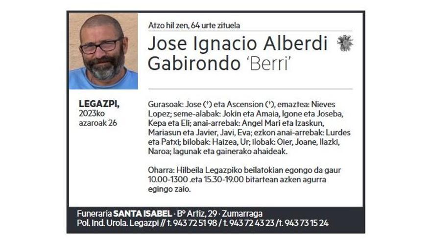 JOSE IGNACIO ALBERDI GABIRONDO