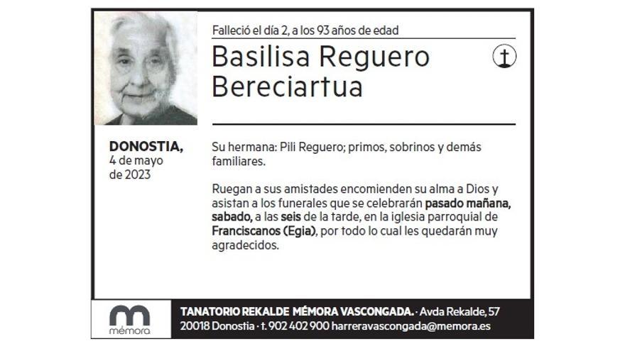 BASILISA REGUERO BERECIARTUA
