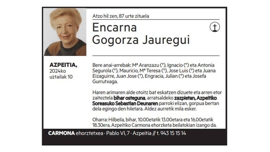 ENCARNA GOGORZA JAUREGUI