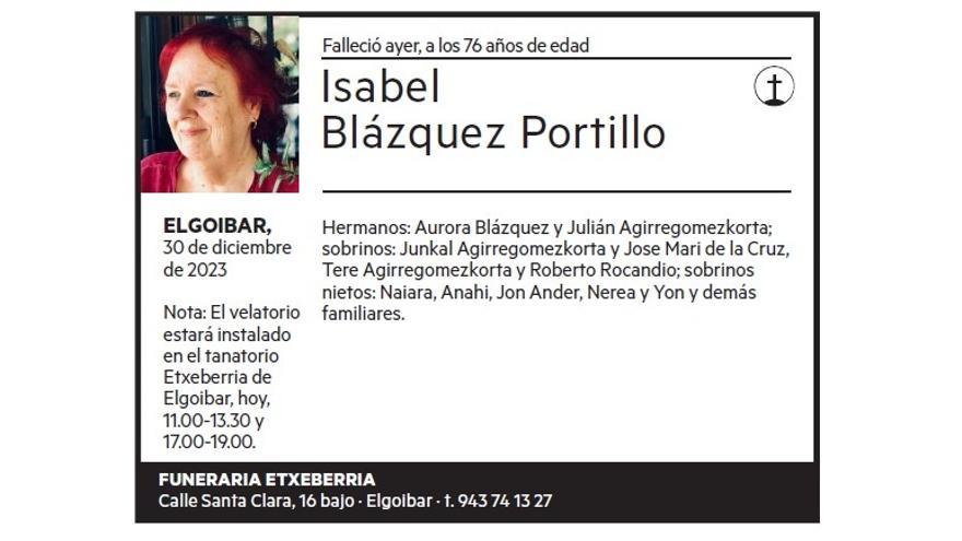 Isabel Blázquez Portillo