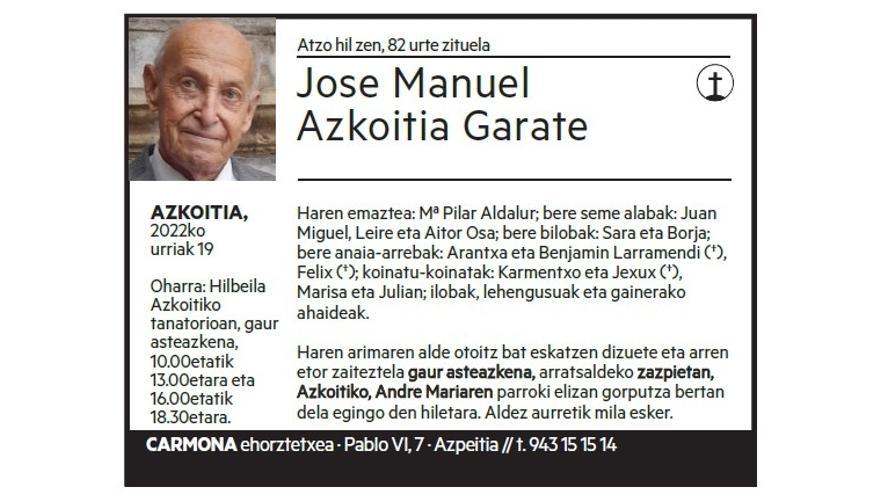 Jose Manuel Azkoitia Garate