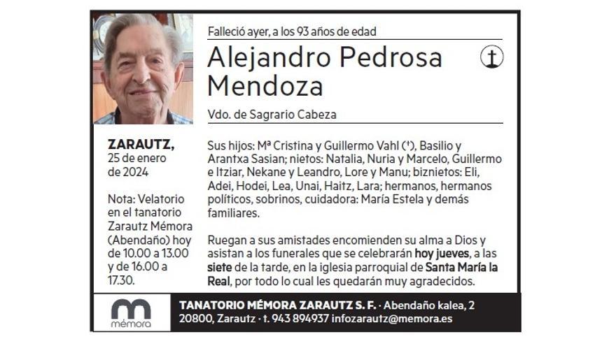 ALEJANDRO PEDROSA MENDOZA