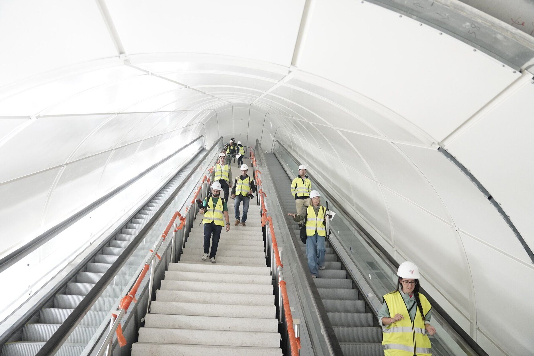 La nueva estación de Topo bajo La Concha, casi lista.
