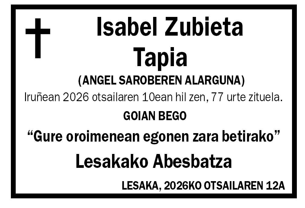 Isabel Zubieta Tapia
