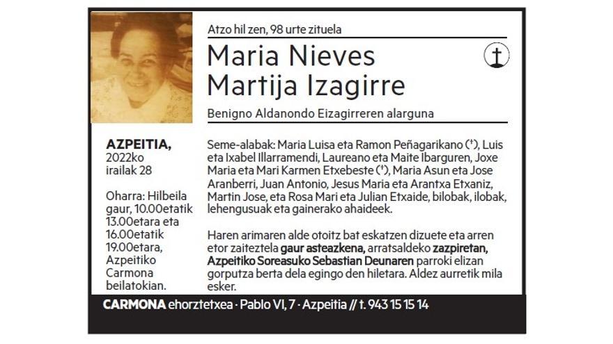 Maria Nieves Martija Izagirre