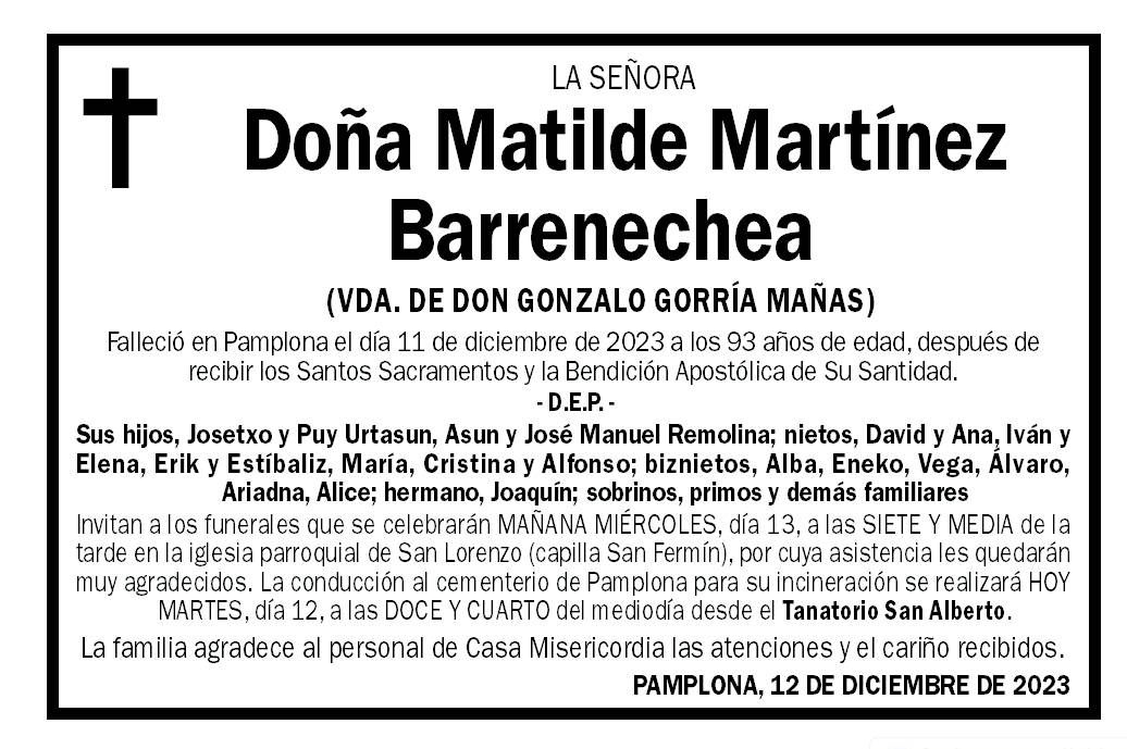 Matilde Martínez Barrenechea