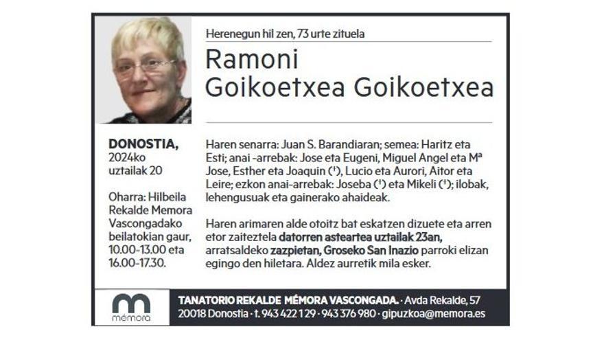 RAMONI GOIKOETXEA GOIKOETXEA