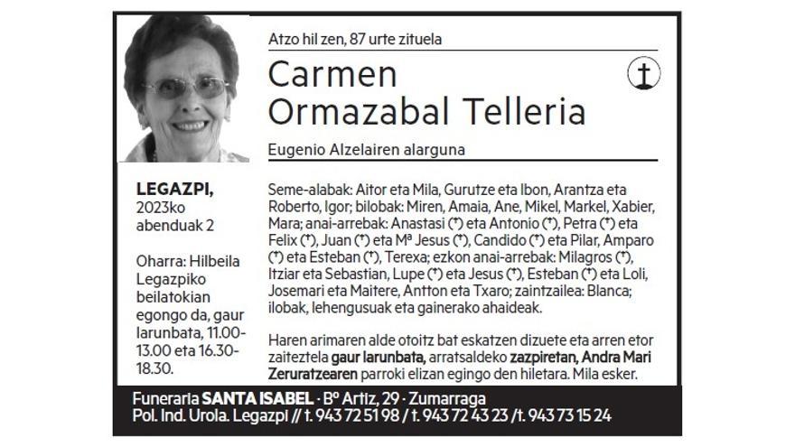 Carmen Ormazabal Telleria